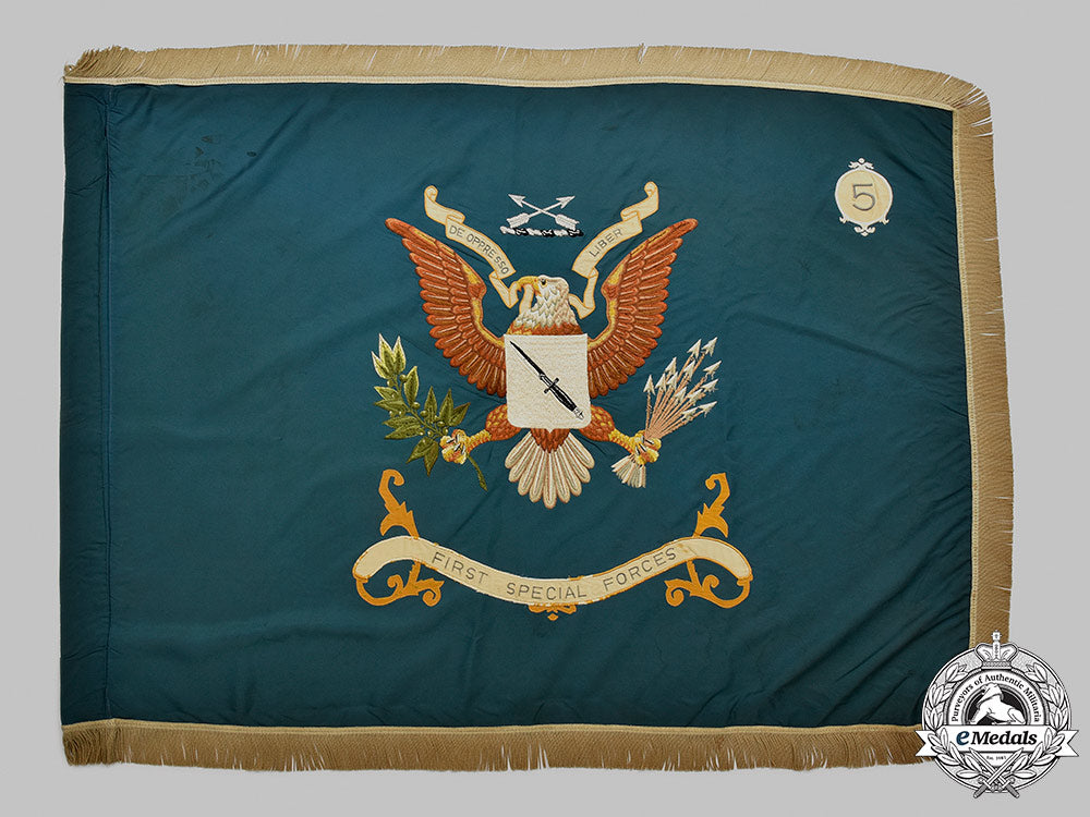United States. A 5Th Special Forces Group Flag Sent To Vietnam And Lat ...