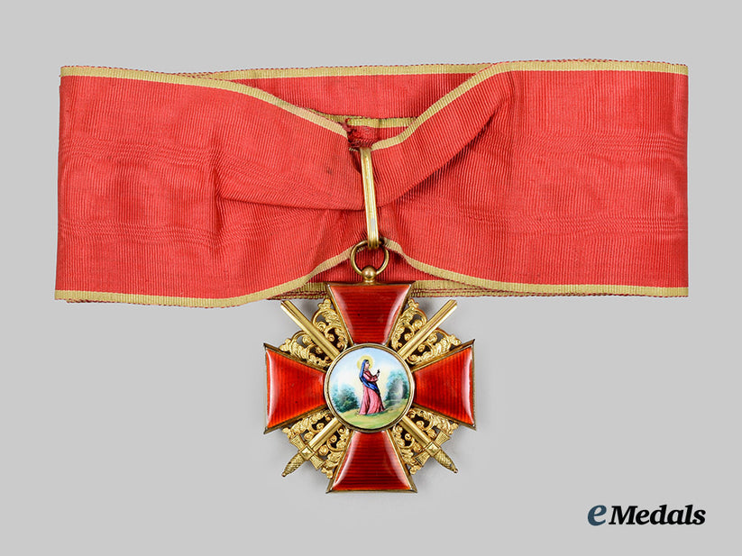 Russia, Imperial. An Order of St. Anna, II Class Cross with Swords, Ov ...