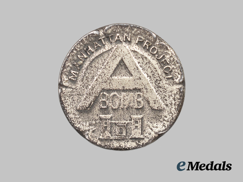 United States. A Rare Silver Manhattan Project Lapel Pin – eMedals