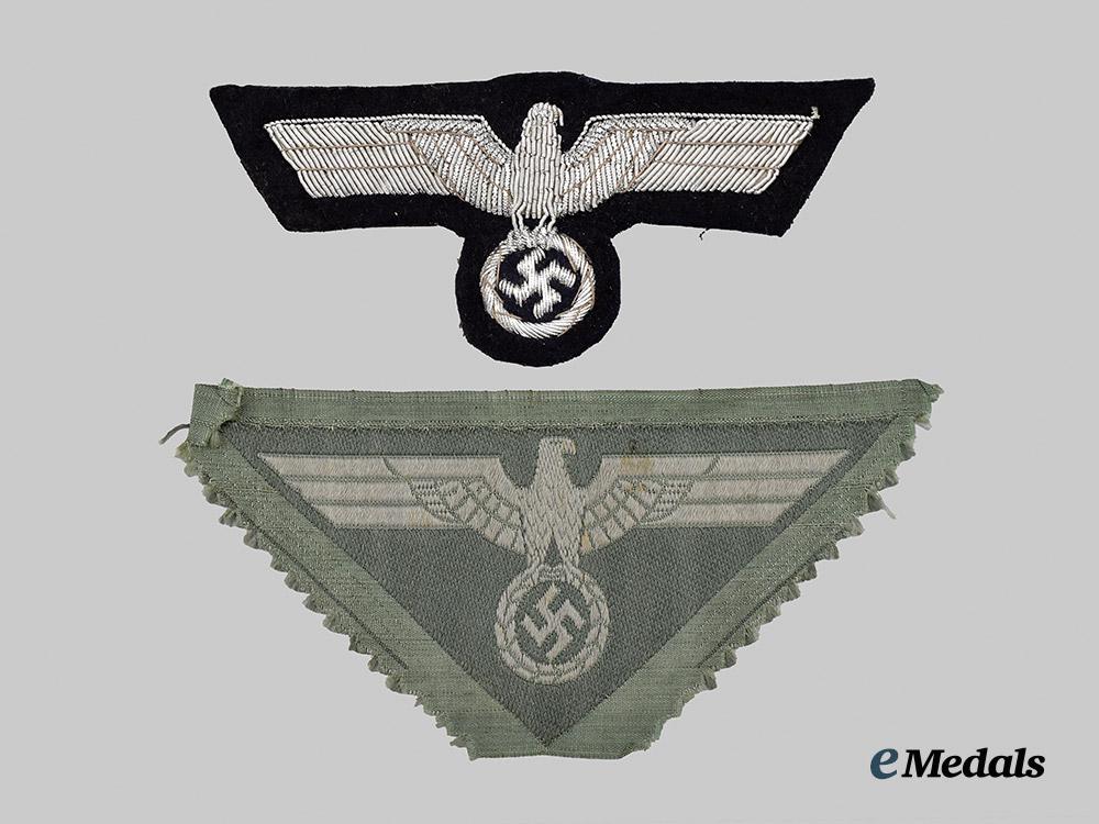 Germany, Heer. A Pair of Eagle Insignia for Enlisted and Officer Ranks ...