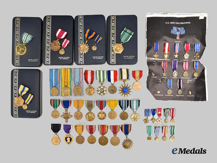 North America-United States-Groups & Single Decorations-Purple Heart ...