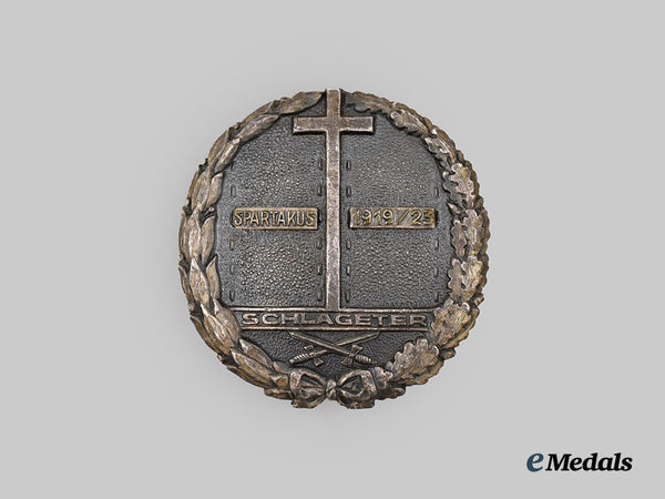 Germany, Weimar Republic. A Freikorps Schlageter Shield Badge, with Sp ...