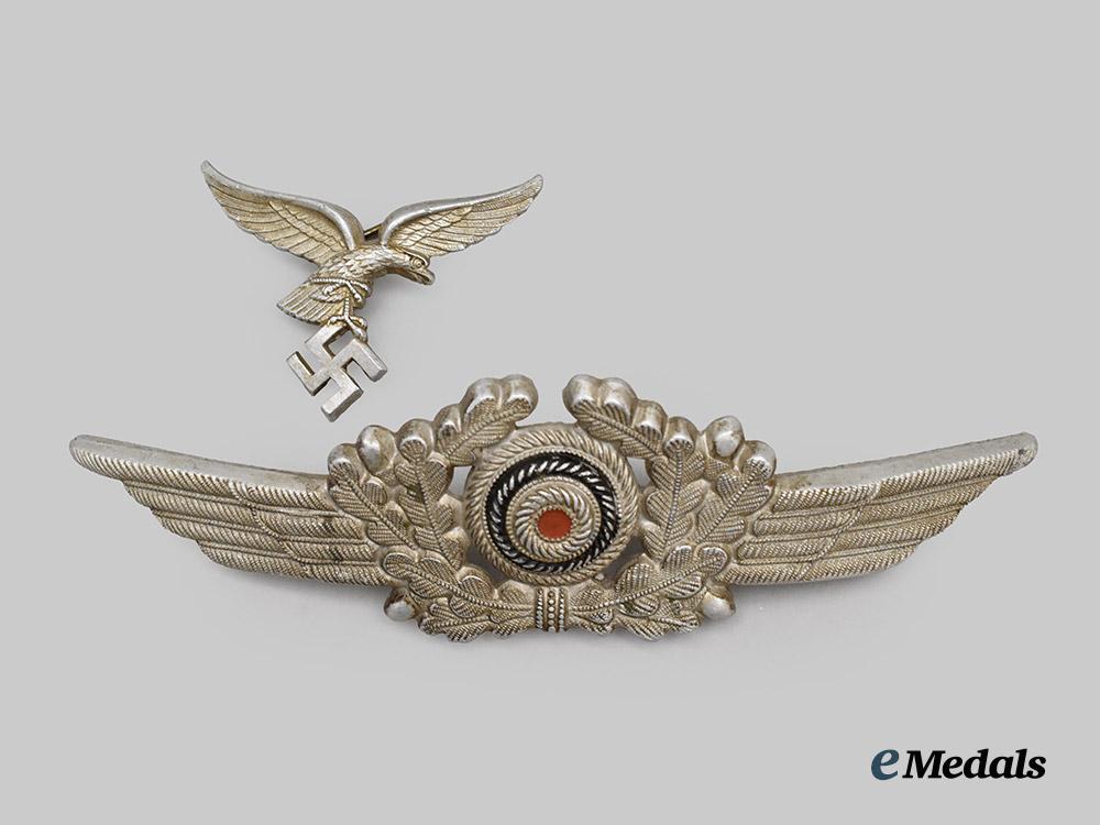 Germany, Luftwaffe. A Set of Visor Cap Insignia for Enlisted Ranks ...