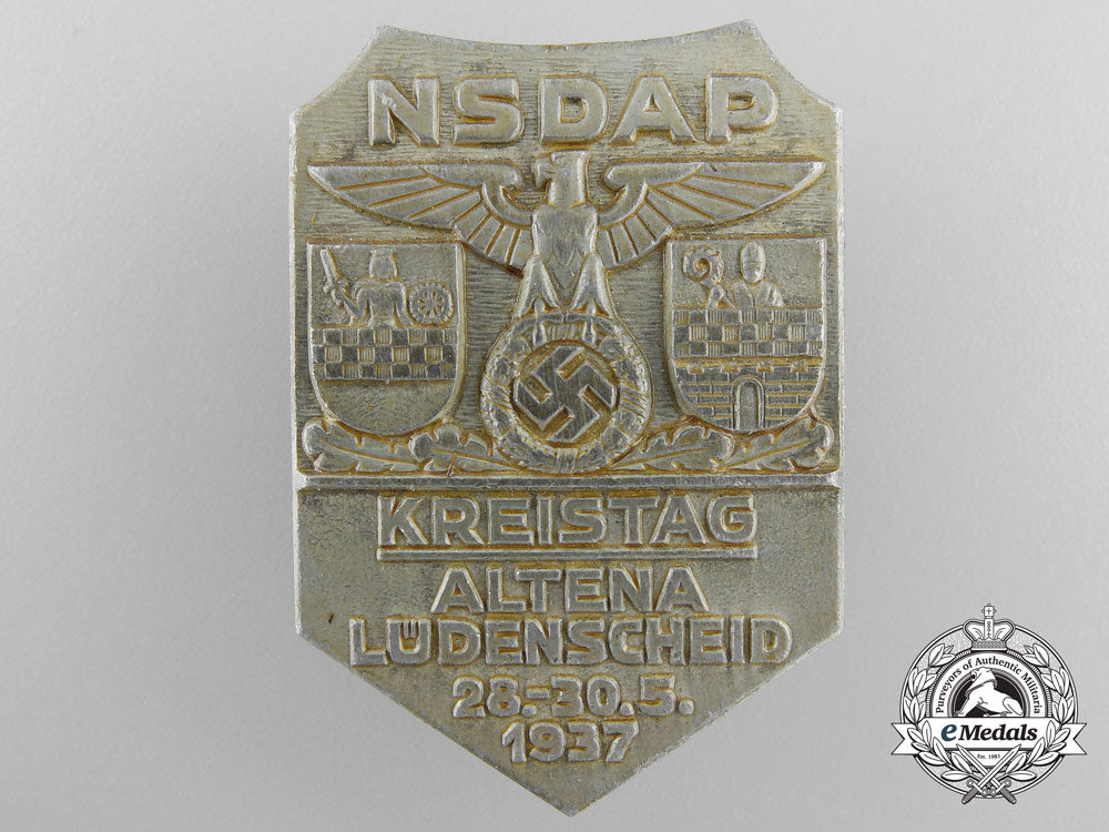 A 1937 Nsdap Day Meeting At Altena And Lüdenscheid Tinnie – eMedals
