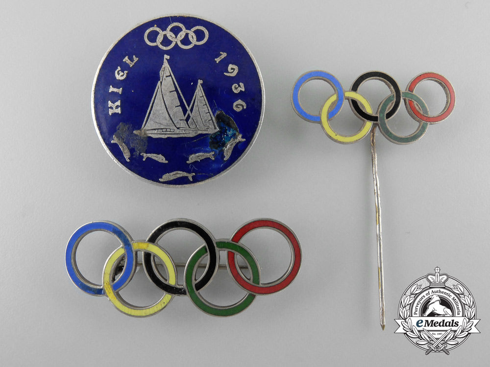 Three 1936 Berlin Olympic Games Pins & Badges – eMedals
