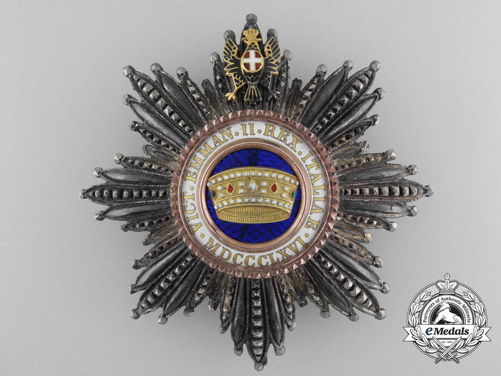 An Italian Order Of The Crown; Grand Cross Star By Cravanzola, Roma ...
