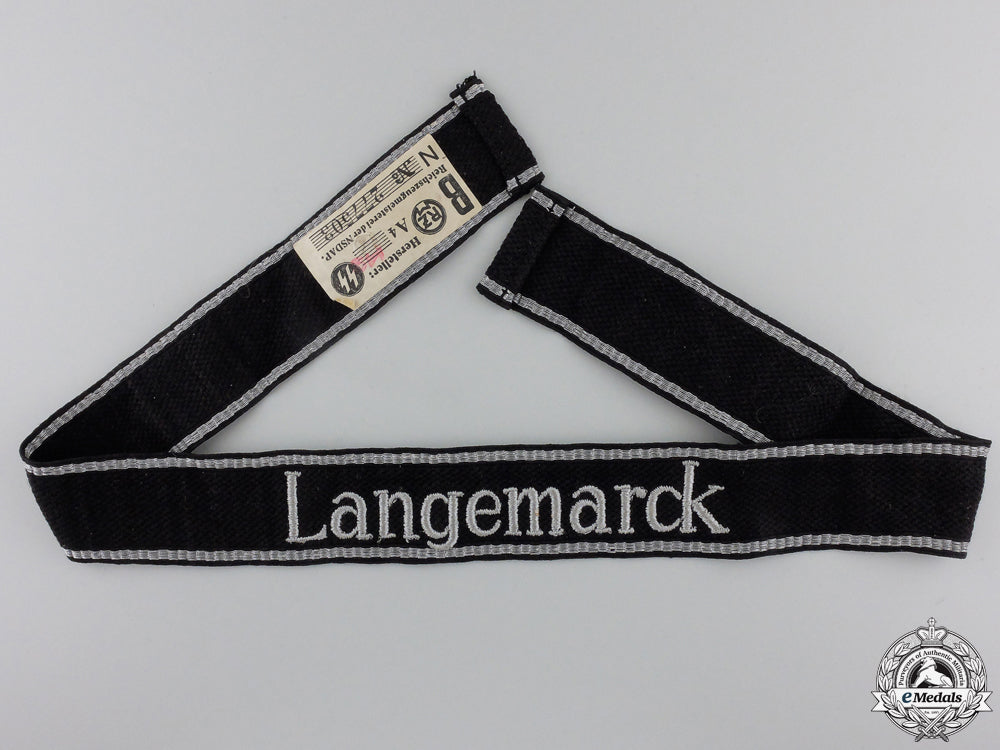 A Waffen-Ss "Langemarck" Rzm Cufftitle – eMedals