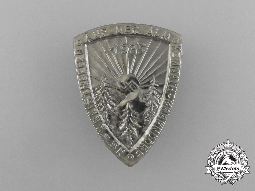 A 1935 Kemnath “On The Alps” Regional Meeting Badge – eMedals