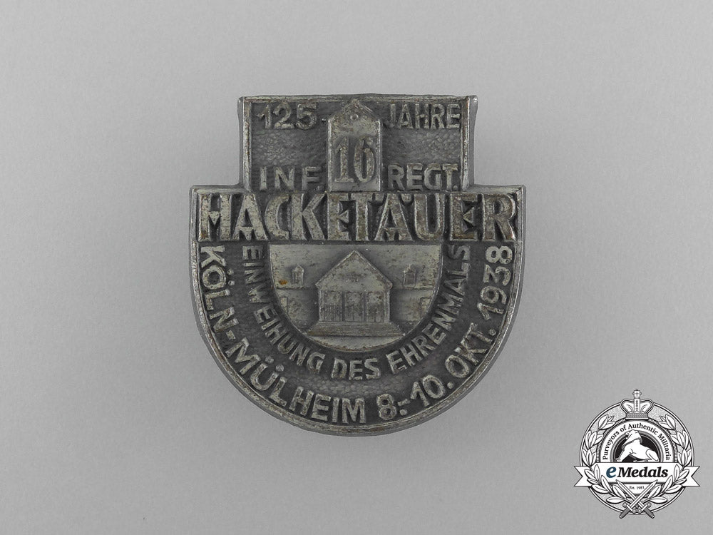 A 1938 125 Year Celebration Of The 16Th Infantry Regiment Badge – eMedals