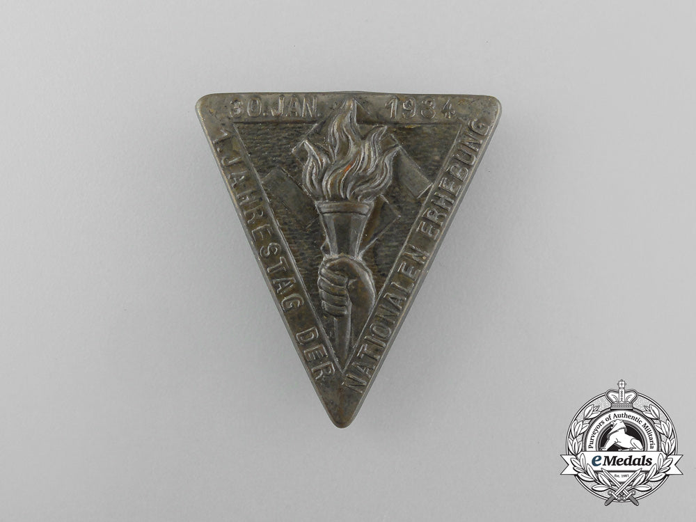 A 1934 1St Anniversary Of The National Rising Badge – eMedals