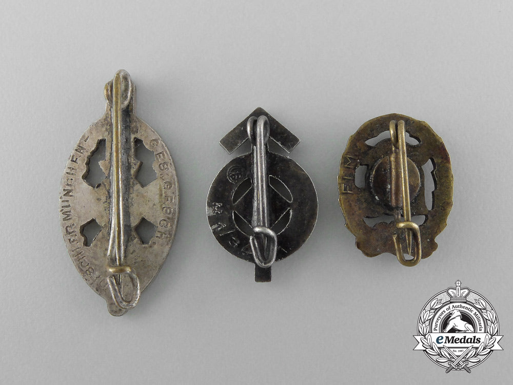 A Grouping Of Three Second War German Lapel Badges – eMedals