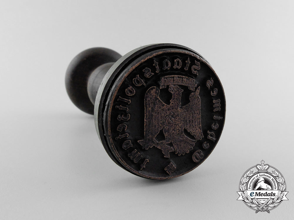 An Ink Stamp Of The Seal Of The Gestapo (Secret State Police) Office ...