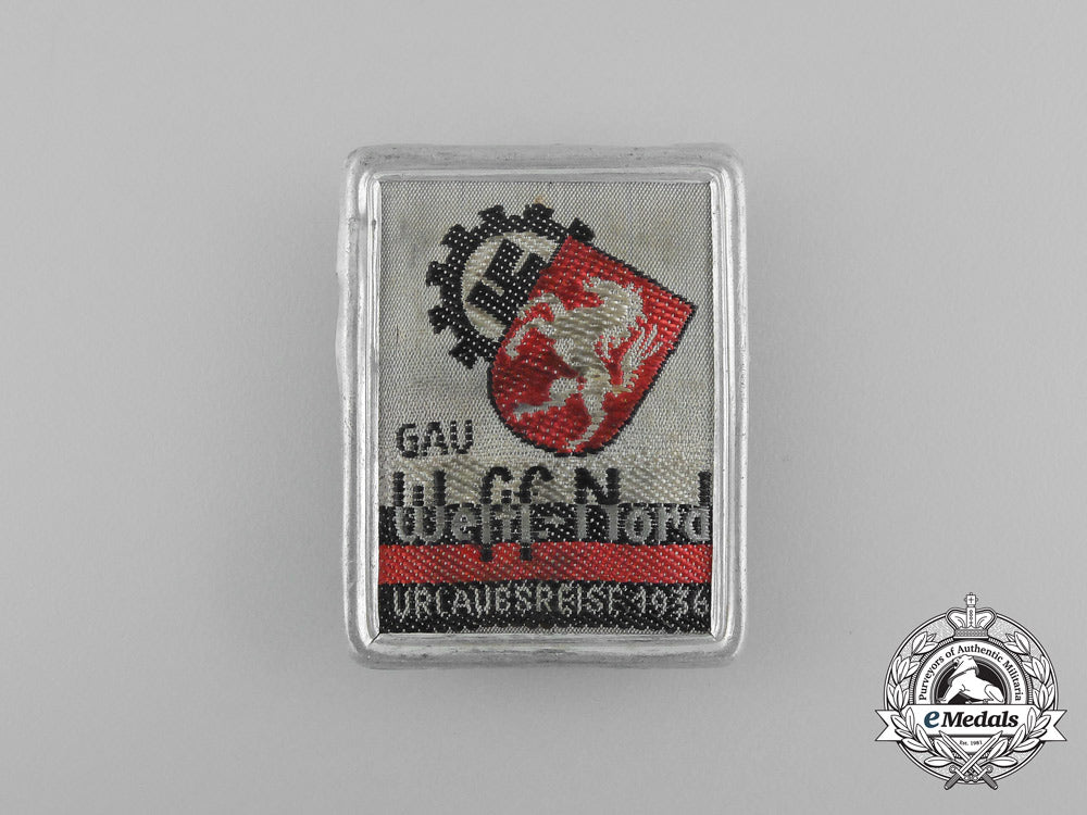 A 1936 Kdf Region West-Nord Vacation Travel Badge – eMedals