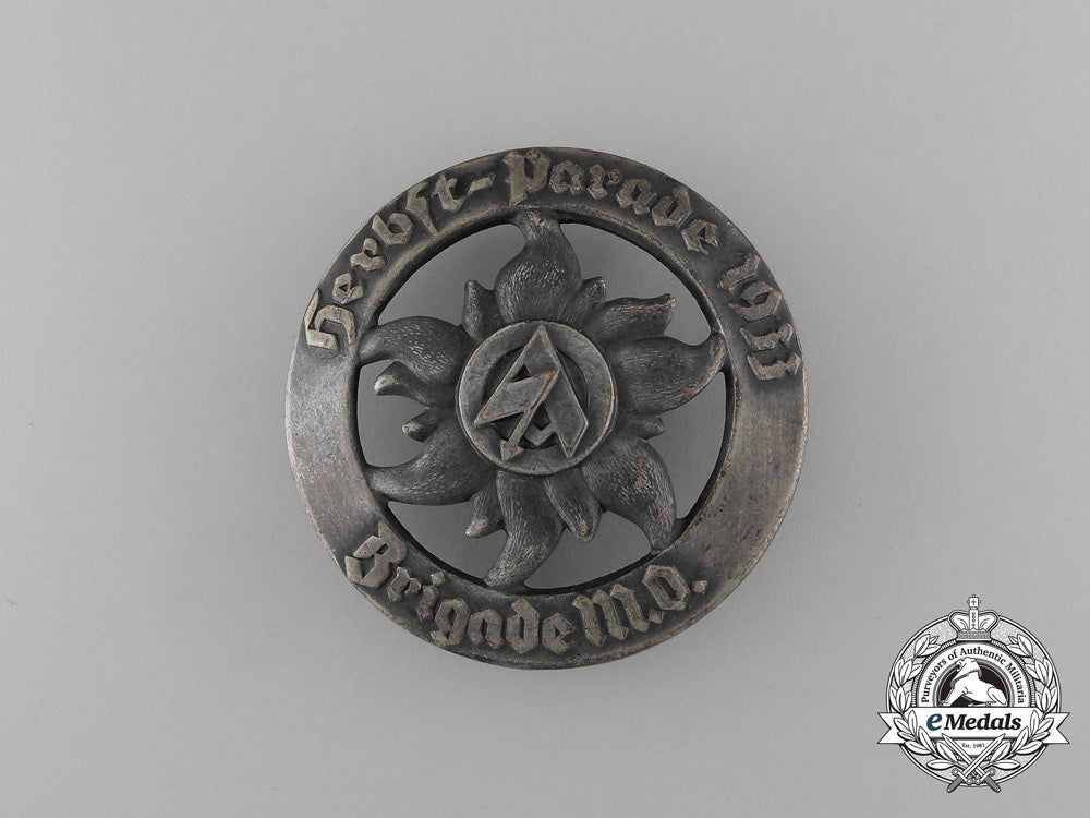A 1933 Sa Brigade Autumn Parade Badge – eMedals