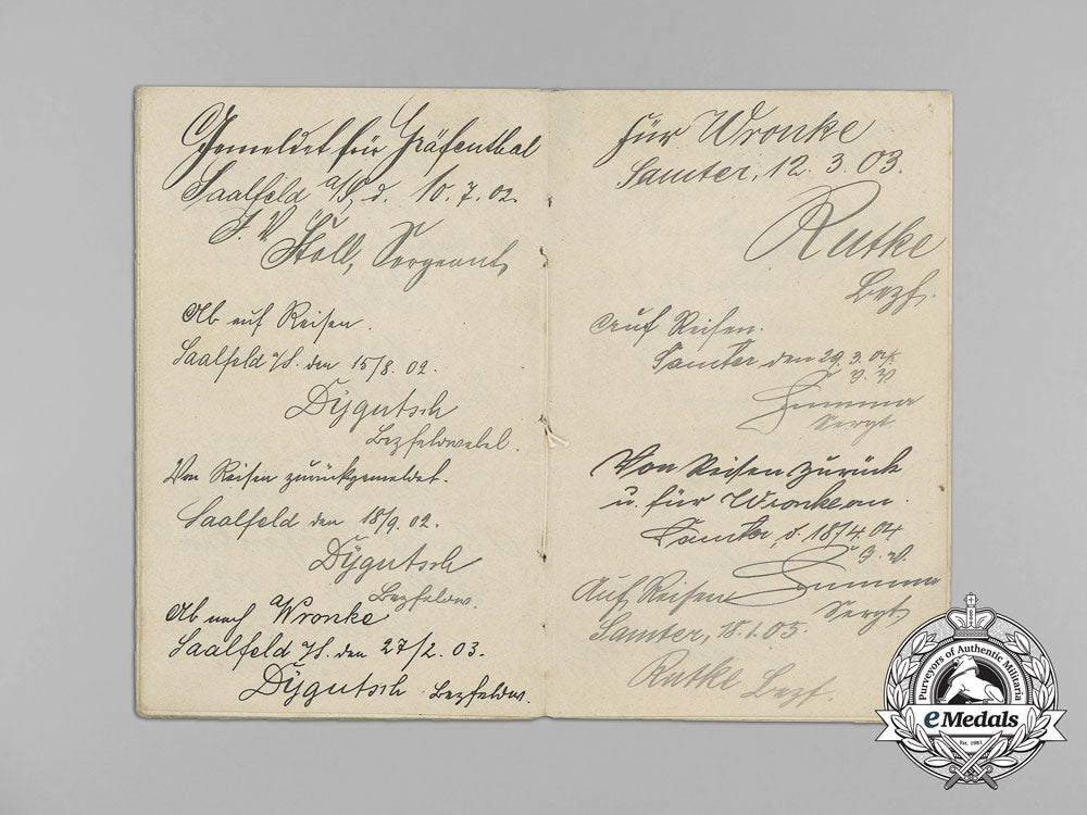 A Collection Of Documents To Judge And Imperial Soldier Bruno Rumpel – eMedals