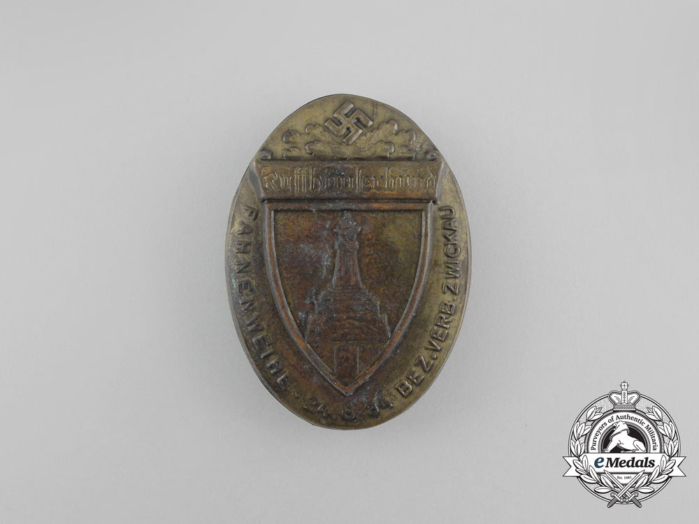 A 1934 Kyffhäuser League Zwickau Raising Of The Flag Ceremony Badge ...