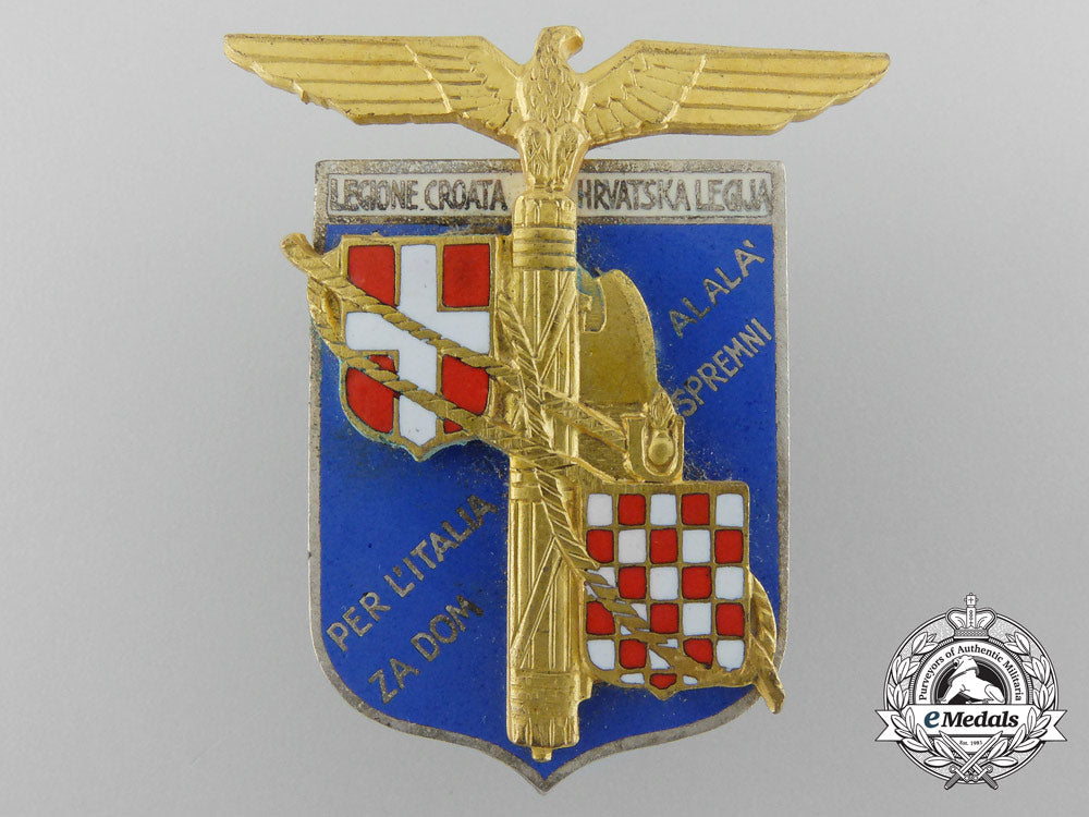 An Italian-Croatian Legion Officer’s Badge 1942 By S. Johnson, Milano ...