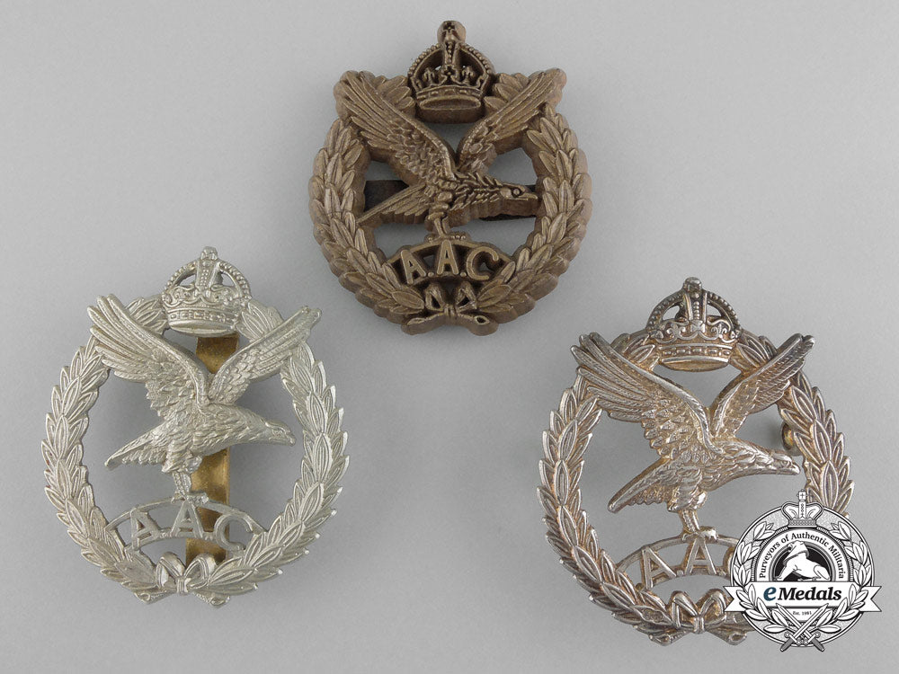 Three Army Air Corps (Aac) Cap Badges – eMedals