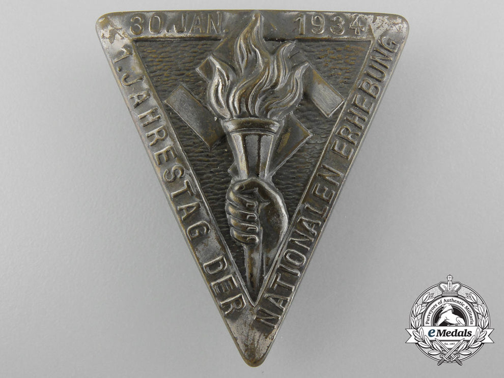 A 1934 1st Anniversary Of The National Rising Badge – eMedals