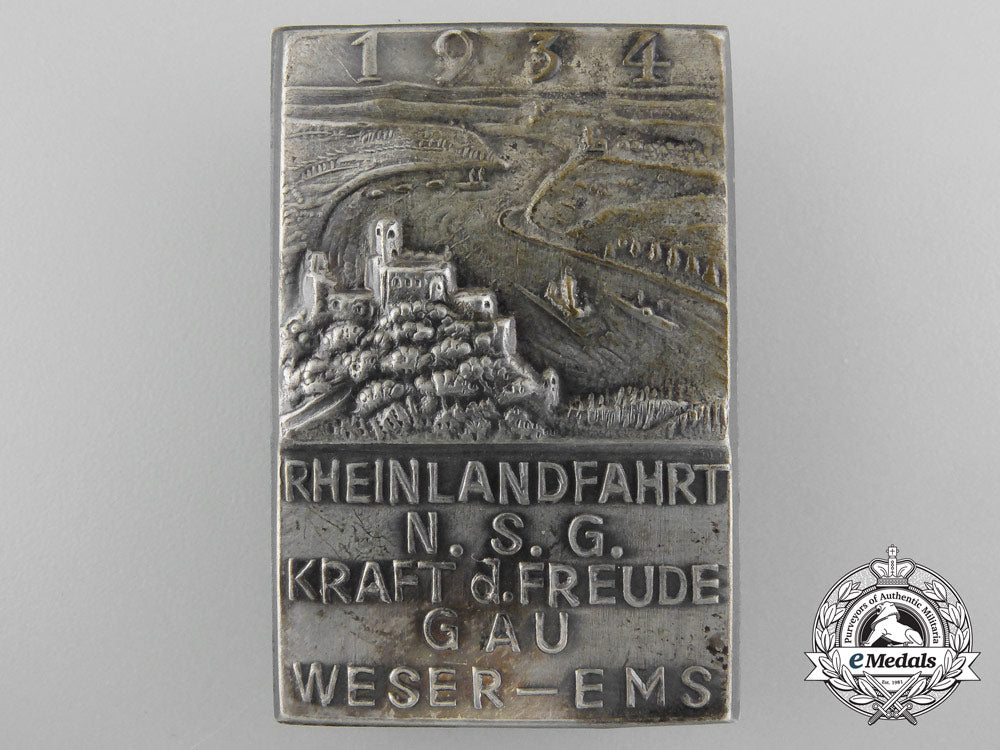A 1934 German Labour Front “Kraft Durch Freude” Badge – eMedals