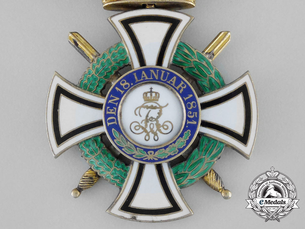 A Royal House Order Of Hohenzollern; Knight's Cross With Swords By Wag ...