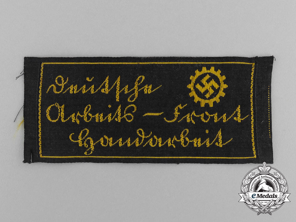 A Third Reich Period Daf (German Labour Front) “Handcrafted” Factory T ...