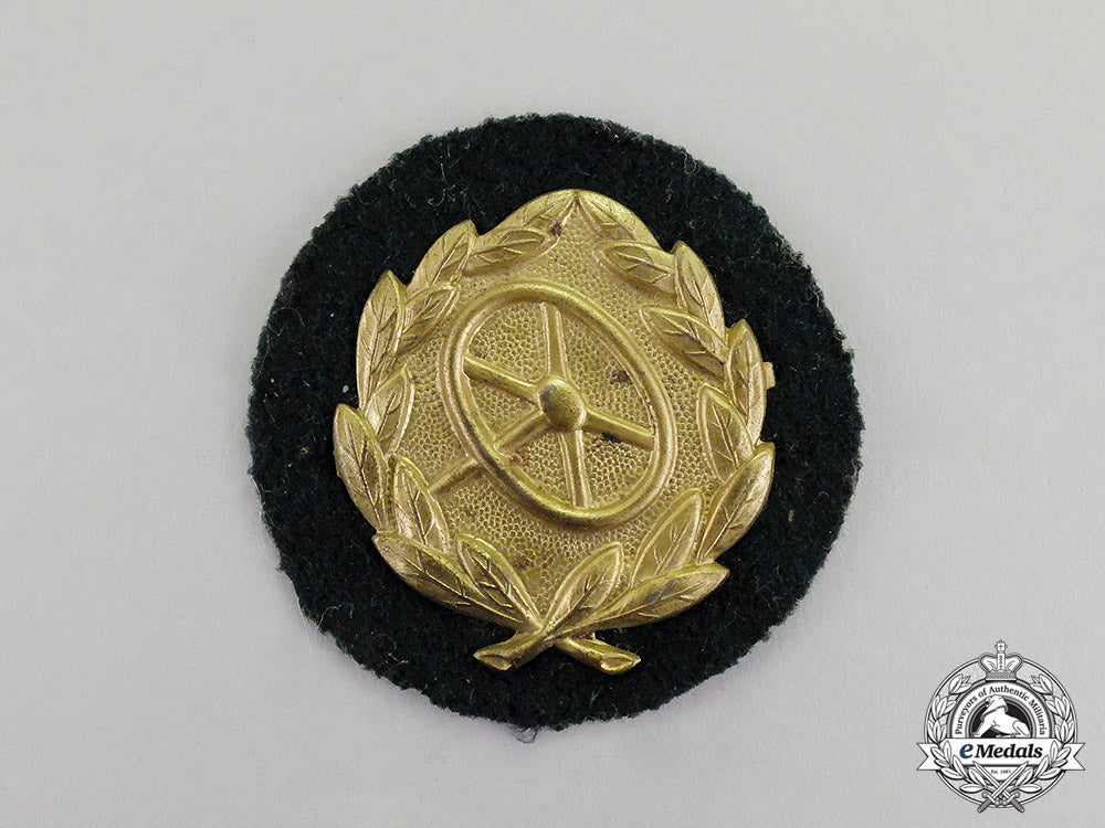Germany. A Gold Grade Wehrmacht Heer (Army) Driver’s Proficiency Badge ...
