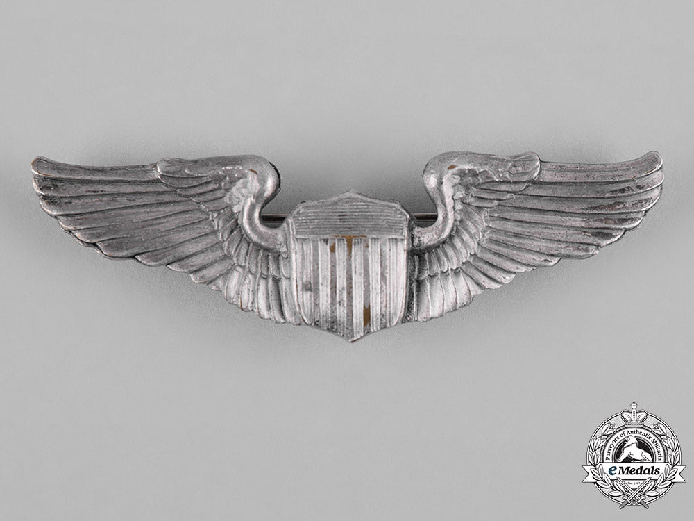 United States. An Army Air Force Pilot Badge, By Amcraft Attleboro ...