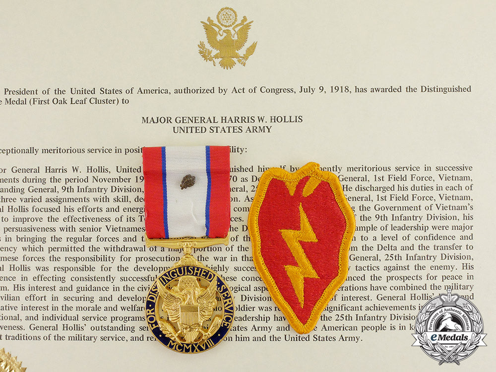 United States. An Army Dsm With Oak Leaf Cluster To Major General Harr ...