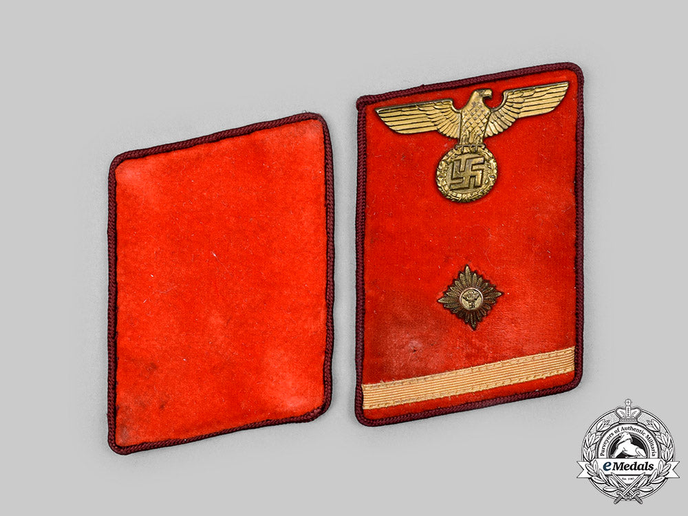 Germany, Nsdap. A Pair Of Nsdap Political Leader Collar Tabs – eMedals