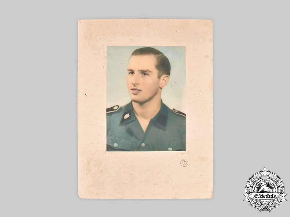 Germany, Ss. A Large Studio Portrait Of A 3Rd Ss Panzer Division Toten ...