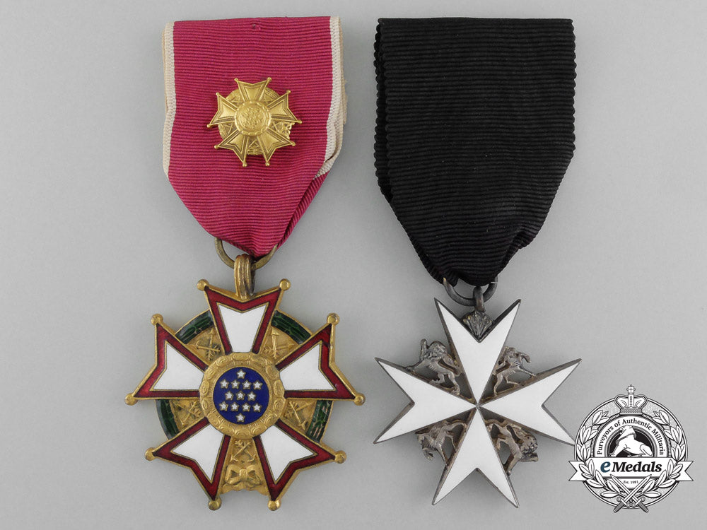 A St.john & American Legion Of Merit Pair To Rcaf Air Commodore James ...