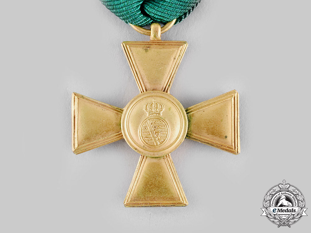 Saxon Duchies. A Rare Long Service Medal For Enlisted Personnel And No ...