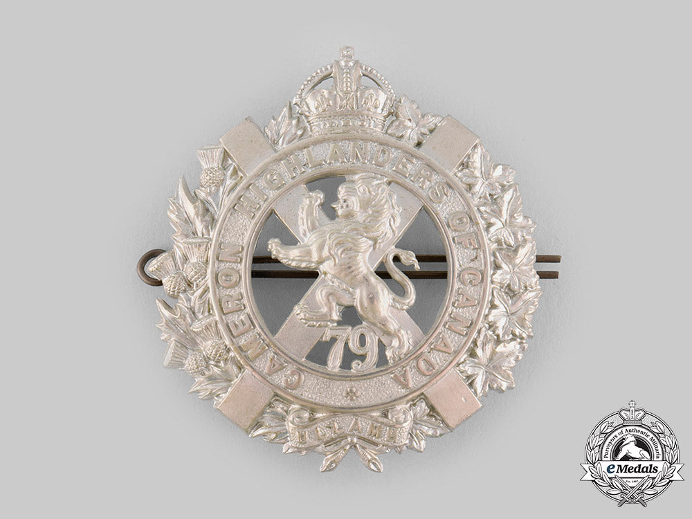 Canada, Dominion. A 79Th Cameron Highlanders Of Canada Bonnet Badge C ...