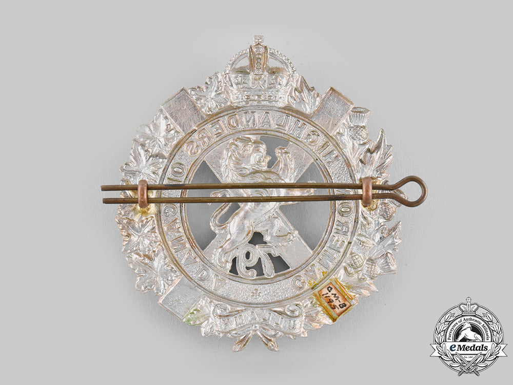 Canada, Dominion. A 79Th Cameron Highlanders Of Canada Bonnet Badge C ...