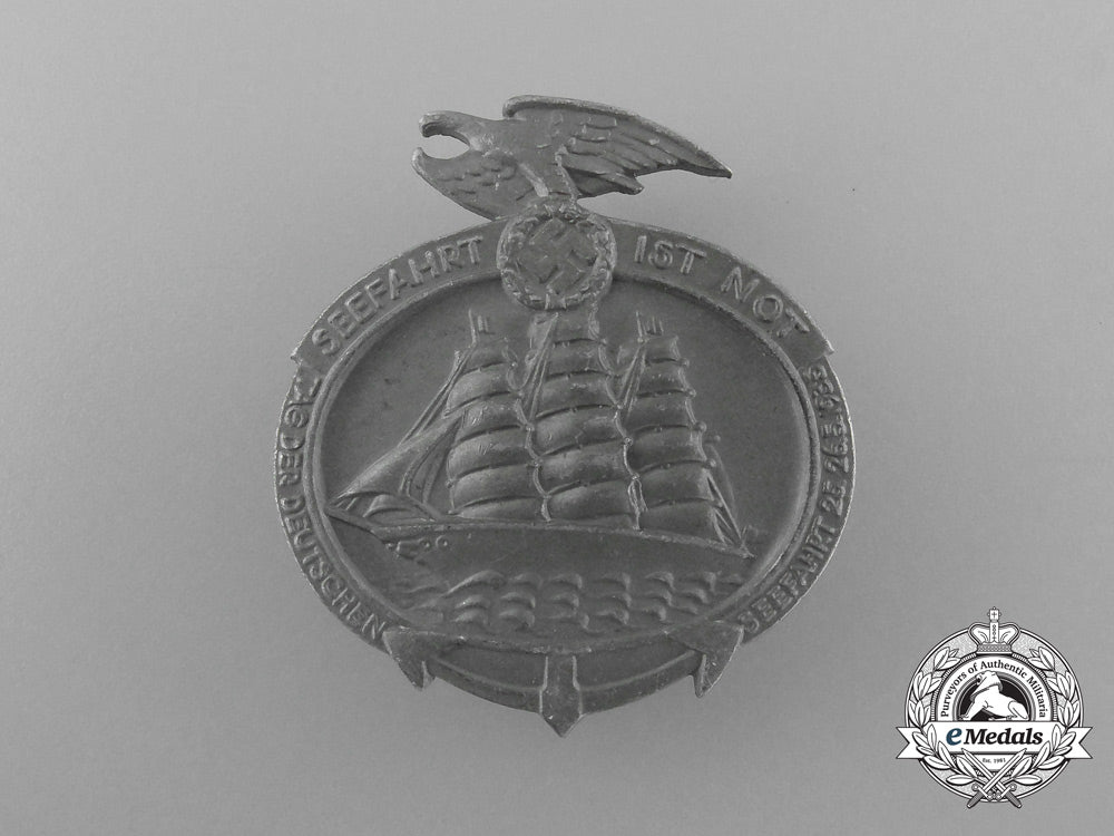 A 1935 Day Of German Seafaring Badge By Overhoff & Cie – eMedals