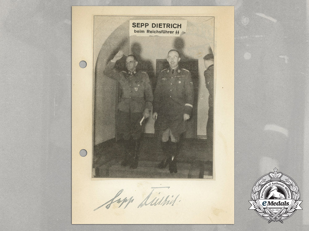 Germany, Ss. A Wartime Signed Daybook Page Of Colonel General Of The W ...