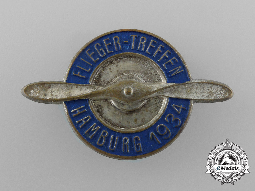 A 1934 Hamburg “Aviator Meeting/Exhibition” Event Badge – eMedals