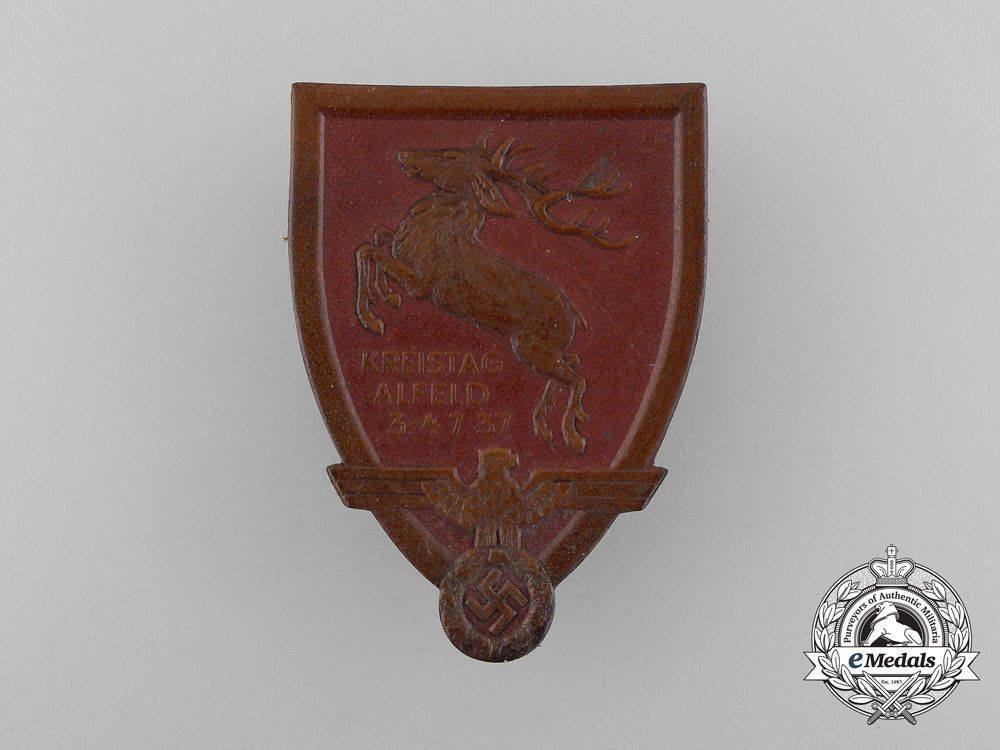 A 1937 Alfeld District Council Day Badge By E.o Friedrich Of Leipzig ...