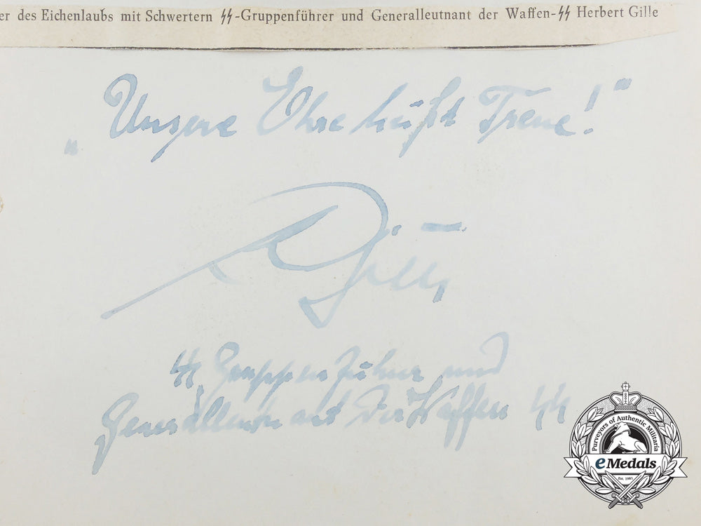 A Wartime Signed Newpaper Clipping Of Waffen-Ss Lieutenant General Her ...