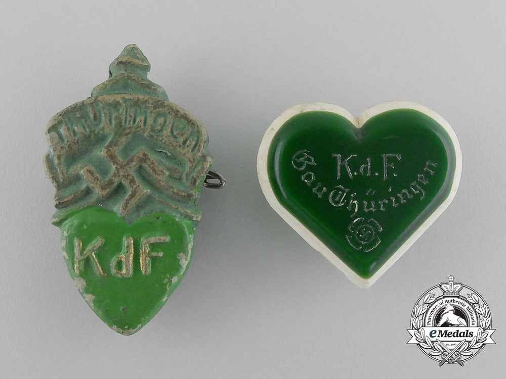 A Grouping Of Two Kdf Thüringen Event Badges – eMedals