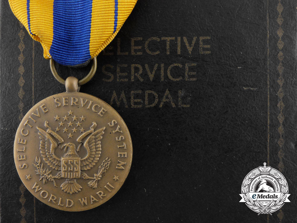 United States. A Selective Service System Service Medal With Case – eMedals