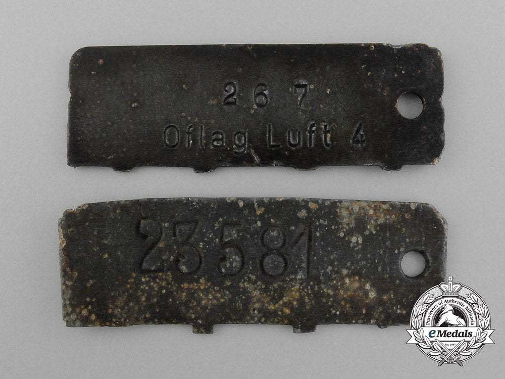 Germany, Third Reich. Two Pow Id Tags; Stalag Viii-C And Stalag Luft I ...