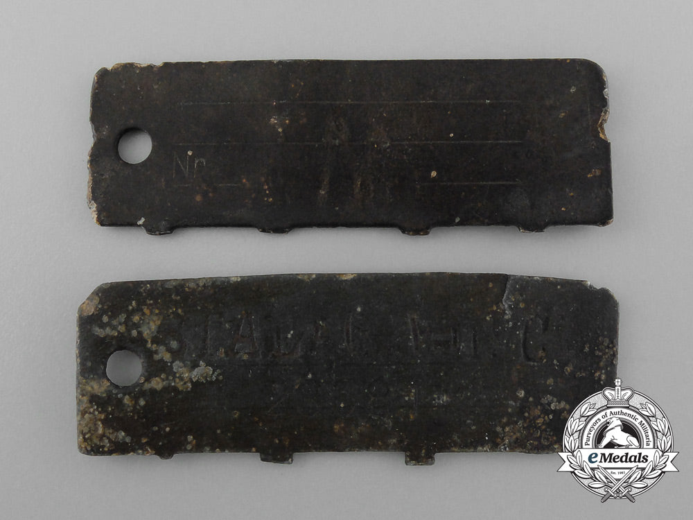 Germany, Third Reich. Two Pow Id Tags; Stalag Viii-C And Stalag Luft I ...