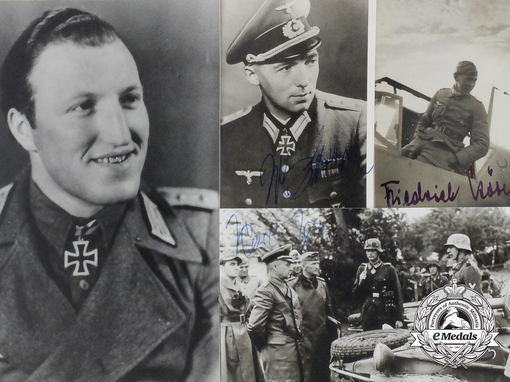 A Lot Of Four Knight's Cross Recipient Signed Post-War Photographs ...