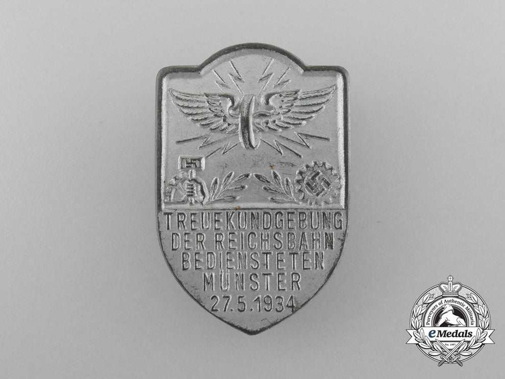 A 1934 Munich Oath Of Allegiance Of Reichsbahn Employees Badge – eMedals
