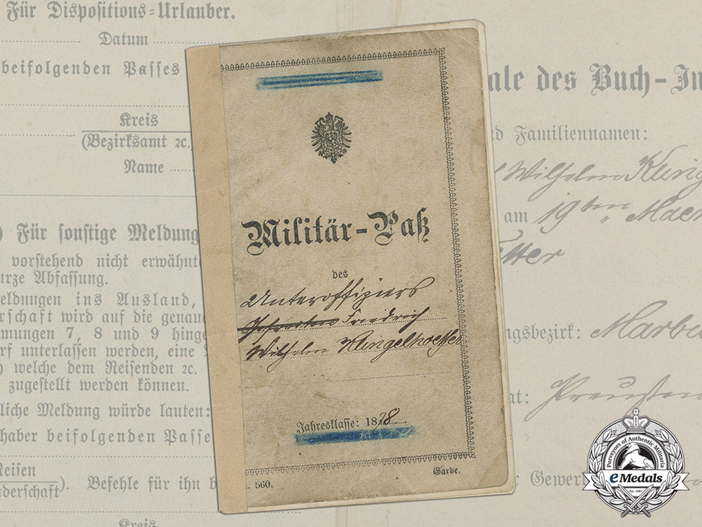 An Early Prussian 2Nd Garde Ulanen (Guards Uhlan) Regiment Passport ...