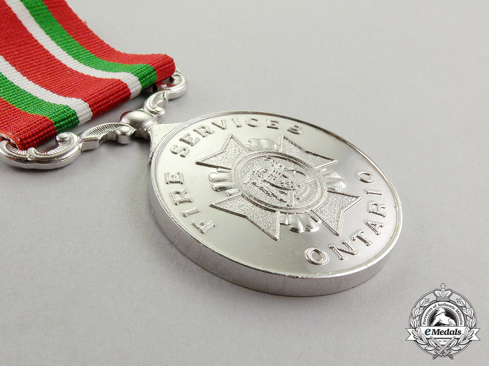 A Canadian Province Of Ontario Fire Long Service Medal – eMedals