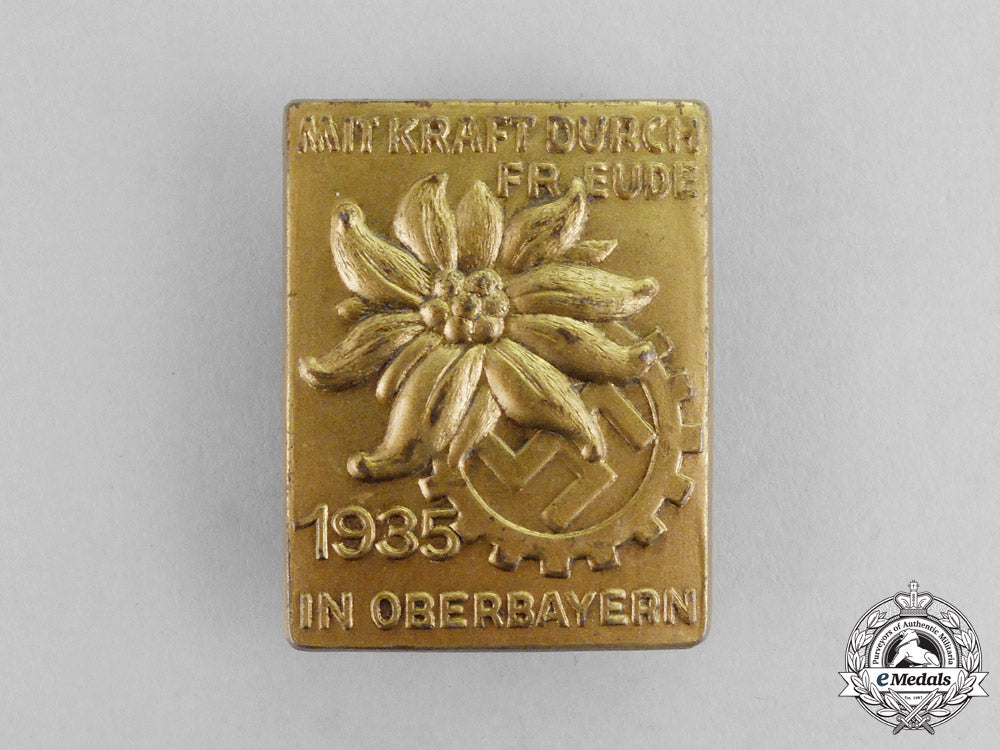 German Labour Front Upper Bavaria Tinnie, 1935 – eMedals