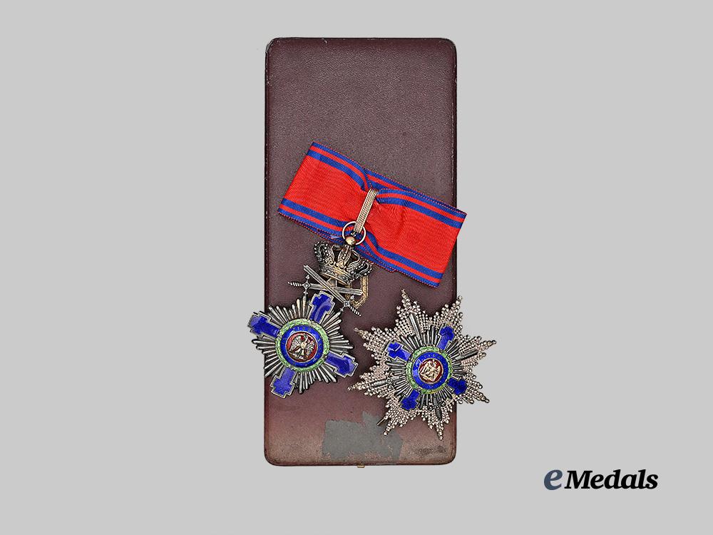 Romania, Kingdom. An Order of the Star, Grand Officer Set with Swords ...